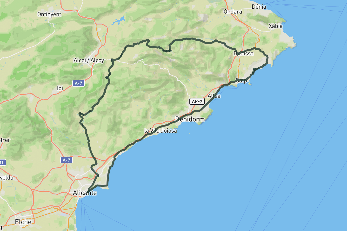 Calpe - Costa Blanca Cycling Routes — Best Road Cycling Routes with GPX ...